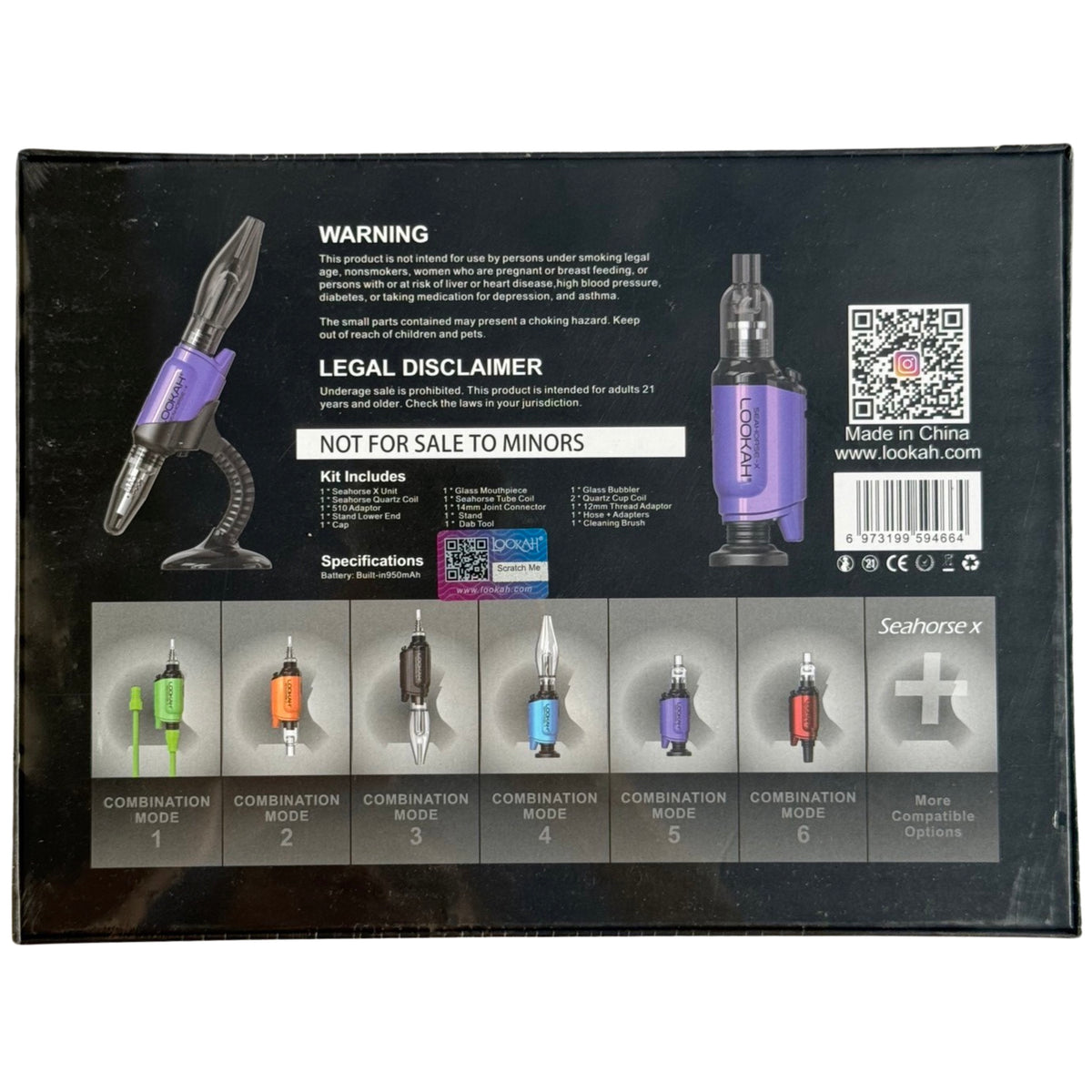 Lookah Seahorse X Kit - Purple | Dab Pen Kit
