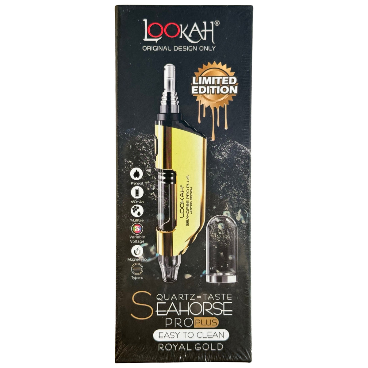 Lookah Seahorse Pro Plus Kit - Royal Gold | Dab Pen Kit