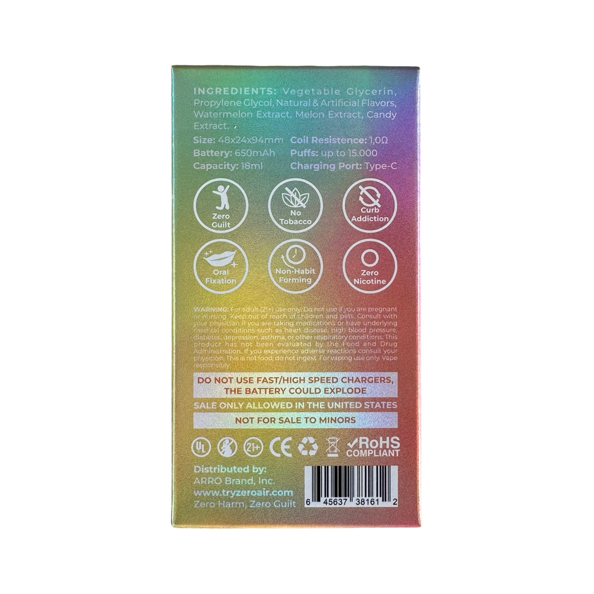 Heaven - Arro Ultra 15000 - Zero Nicotine | Disposable Vape | Buy now