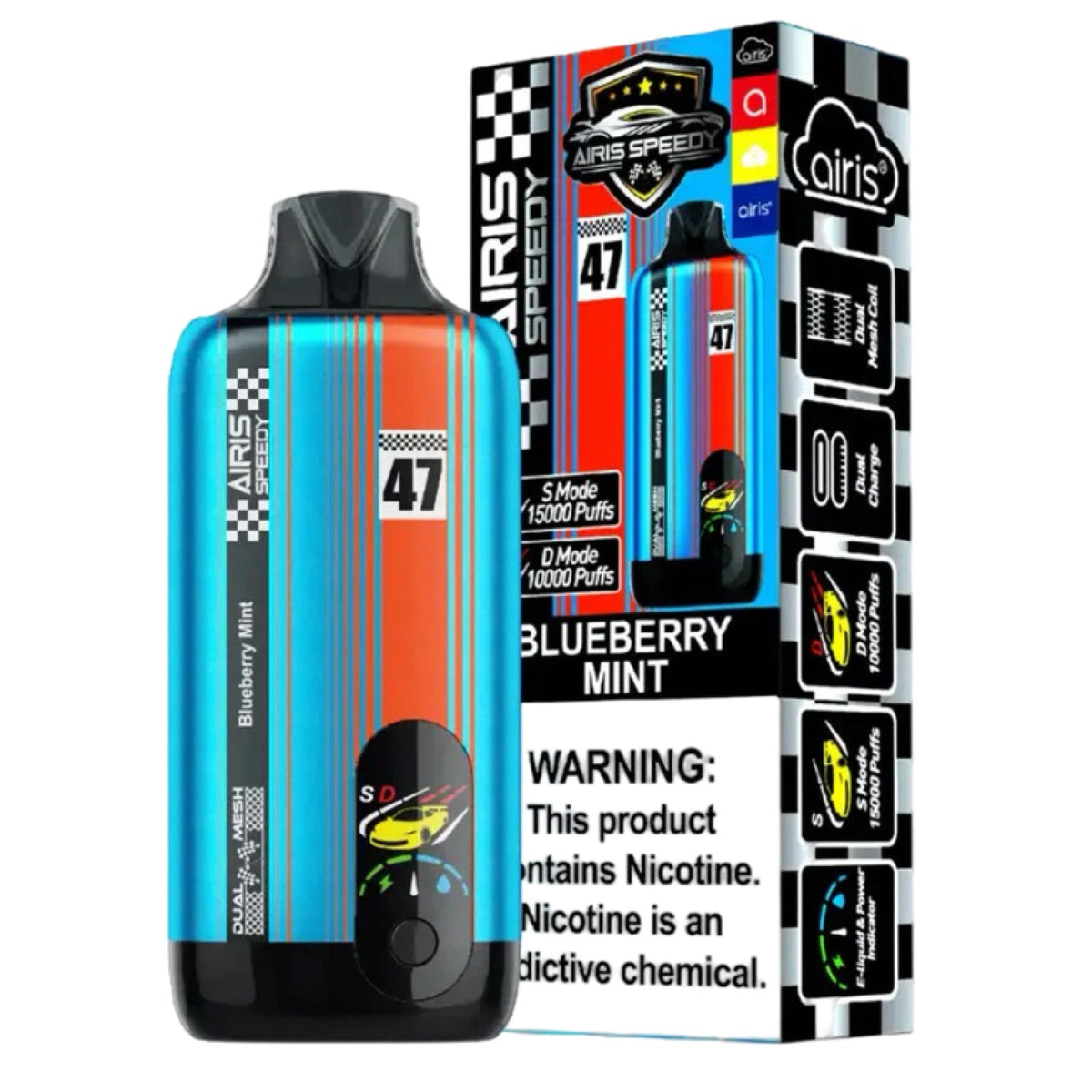 Blueberry Mint Vape | Disposable Vapes – Airis Speedy 15000