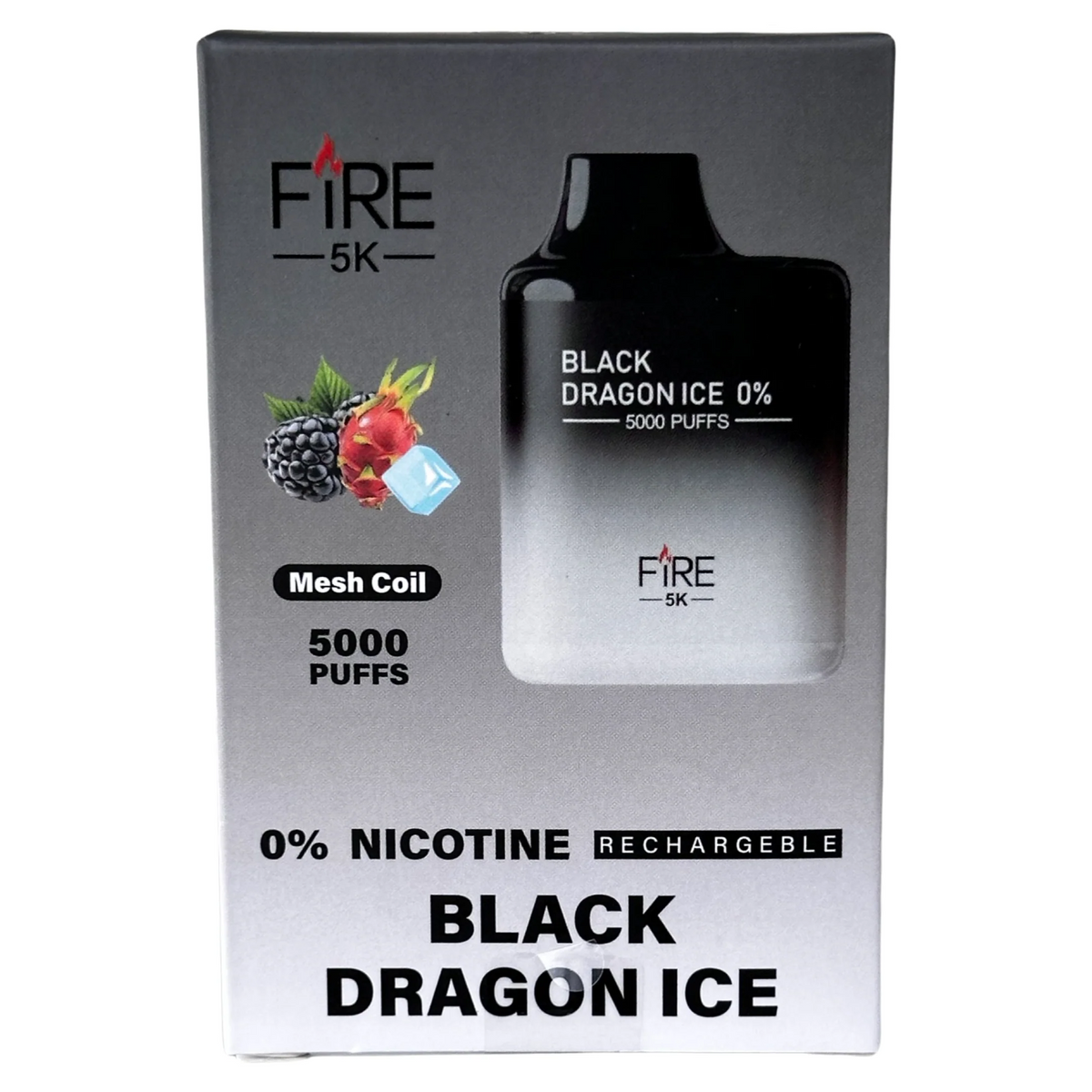 Black Dragon Ice - Fire Float - Zero Nicotine | Disposable Vape