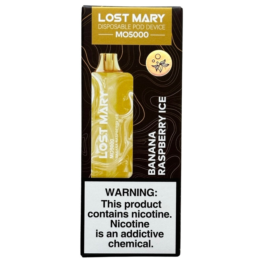 Lost Mary MO5000 Banana Raspberry Ice - Disposable Vape | 5000 Puffs